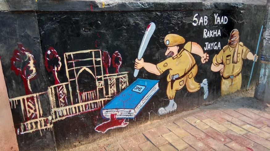 Politics & Graffitis: A Tour of Jamia's Eye-Catching Street-Art - News18