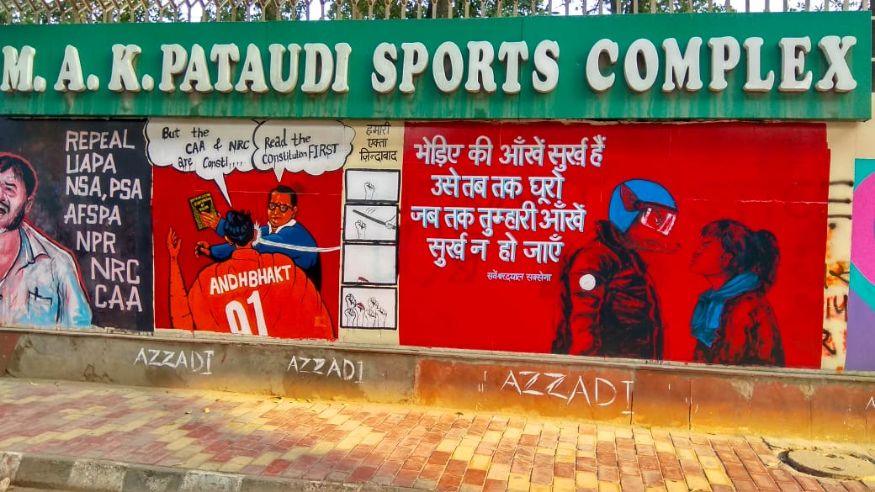 Politics & Graffitis: A Tour of Jamia's Eye-Catching Street-Art - News18