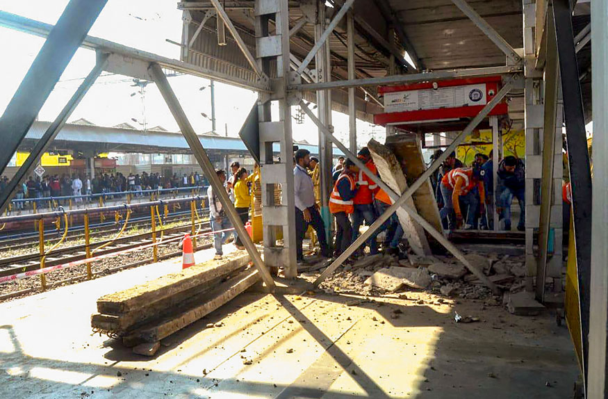 PICS: Rail Over-bridge Collapses at Bhopal Railway Station - News18
