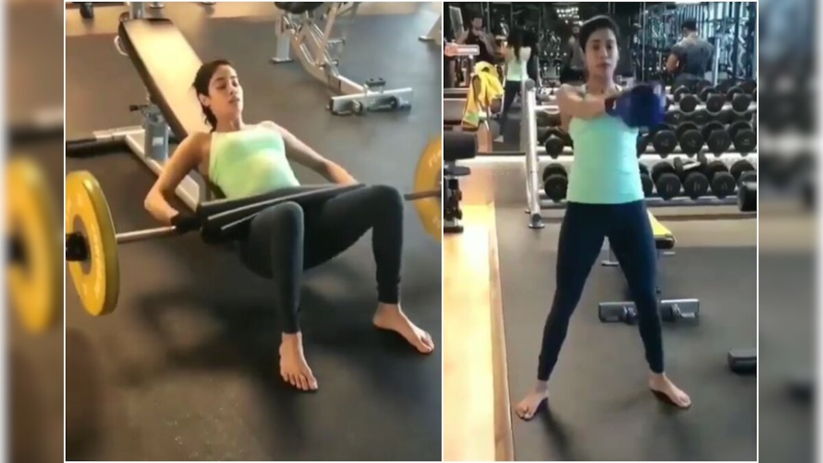 Janhvi Kapoor Goes Hardcore in the Gym with Weighted Exercises, Watch ...