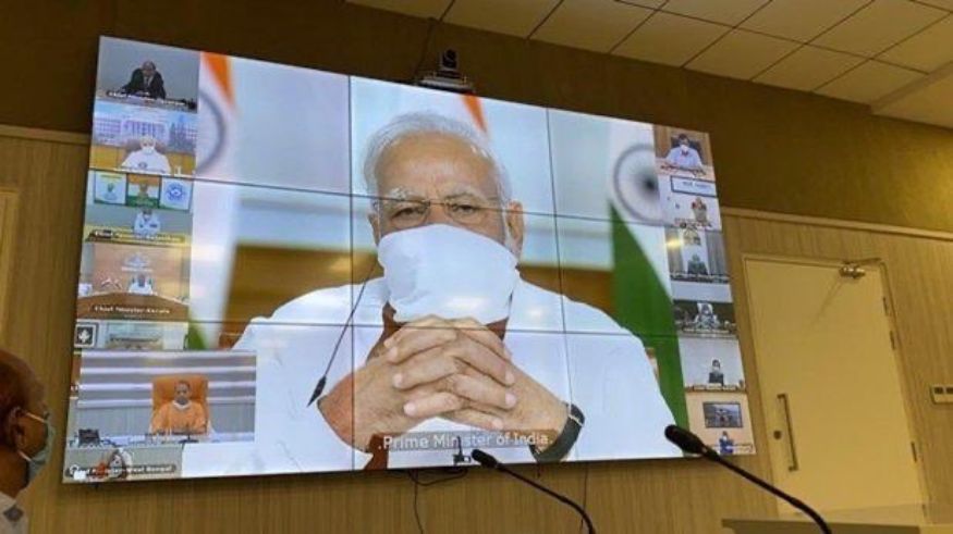 PM Modi Wears a Mask For CMs Virtual Meet, Leads The COVID-19 Fight ...