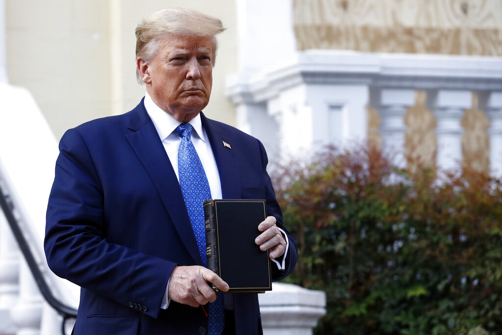 Donald Trump Makes Surprise Visit to St Johns Church Amid US Unrest