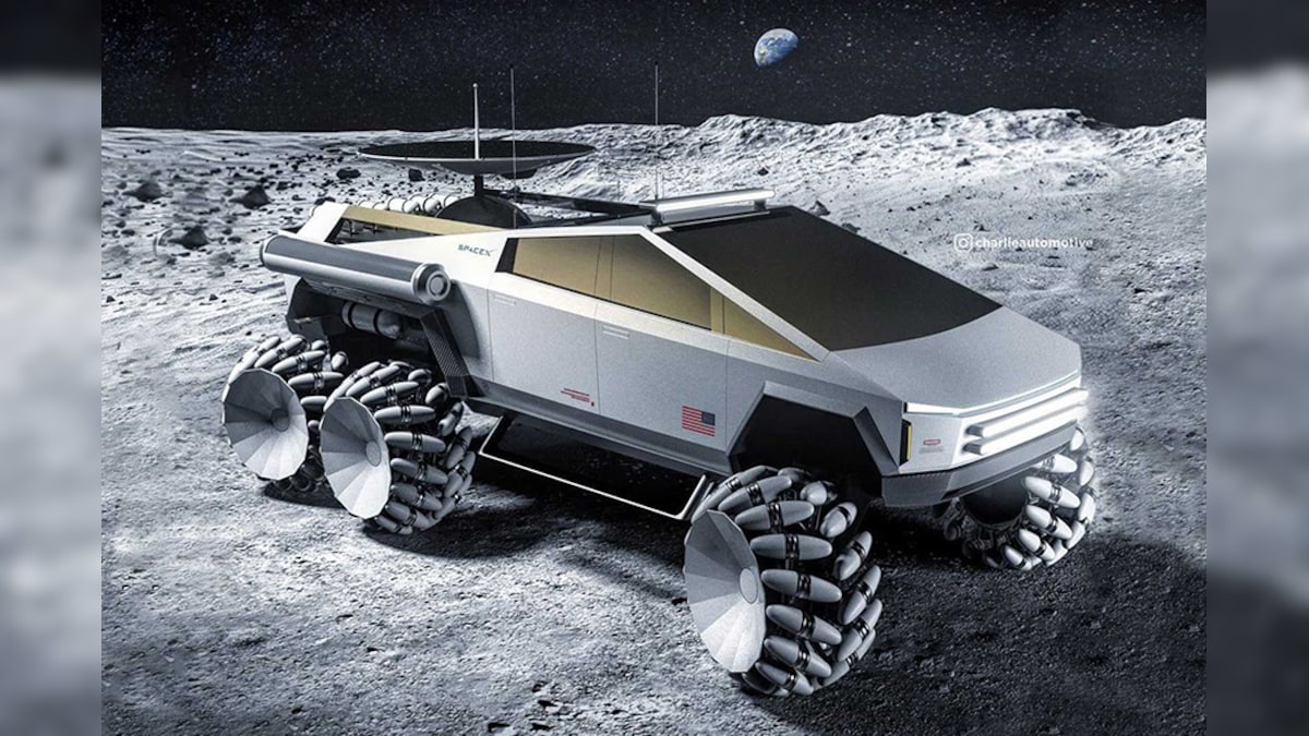 Tesla Cybertruck Rendered as a Moon Rover With Six Wheels is What ...