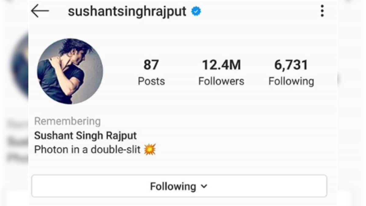 Sushant Singh Rajput's Instagram Account Memorialised - News18