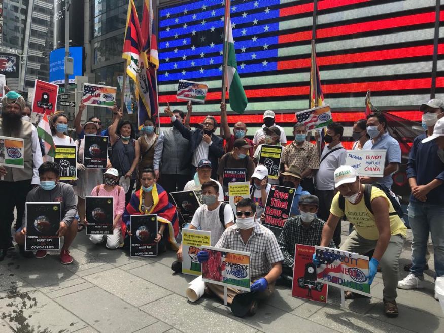 Indian Americans, Taiwanese Americans and Tibetans Protest at Times ...