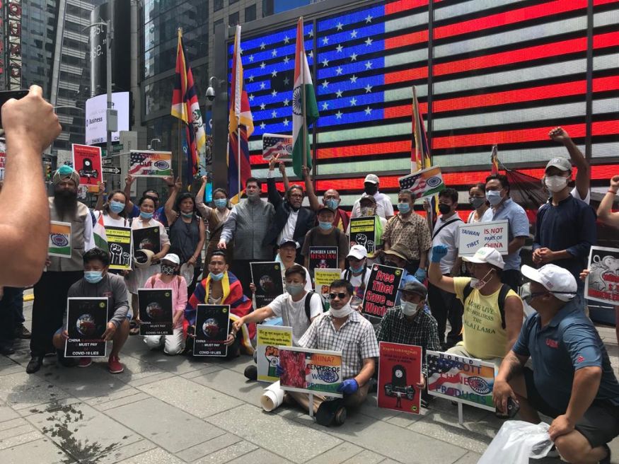 Indian Americans, Taiwanese Americans and Tibetans Protest at Times ...
