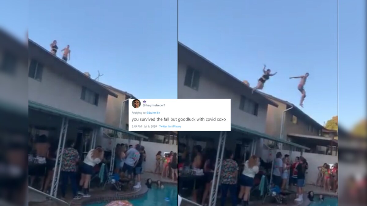 US Woman's Attempt to Jump into Pool From Rooftop Goes Terribly Wrong ...