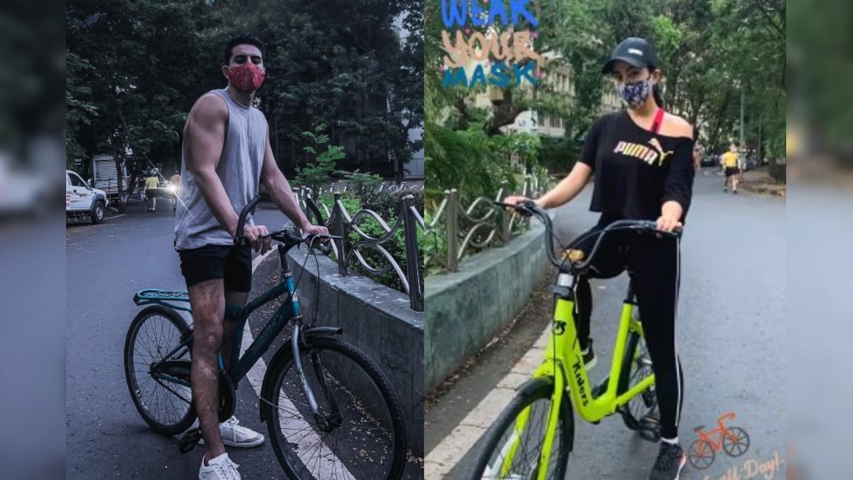 Sara Ali Khan and Brother Ibrahim Begin Their Day with Cycling, See ...