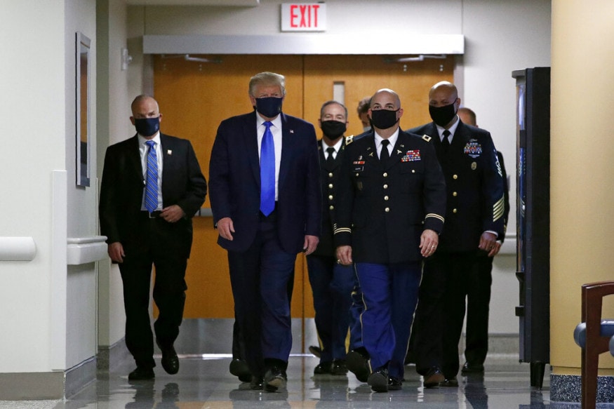 Donald Trump Dons Mask in Public for First Time During COVID-19 ...