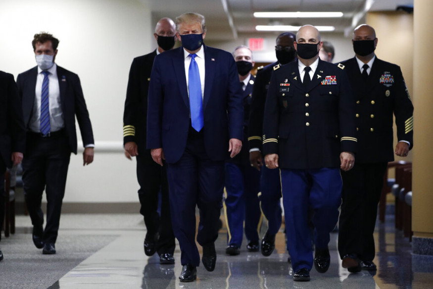 Donald Trump Dons Mask in Public for First Time During COVID-19 Pandemic