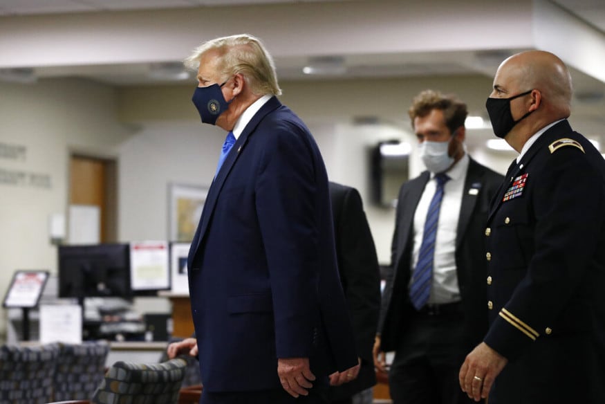 Donald Trump Dons Mask in Public for First Time During COVID-19 ...
