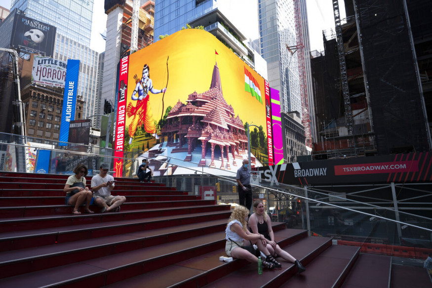 Ram Temple Billboard Shines at New York's Iconic Times Square - News18