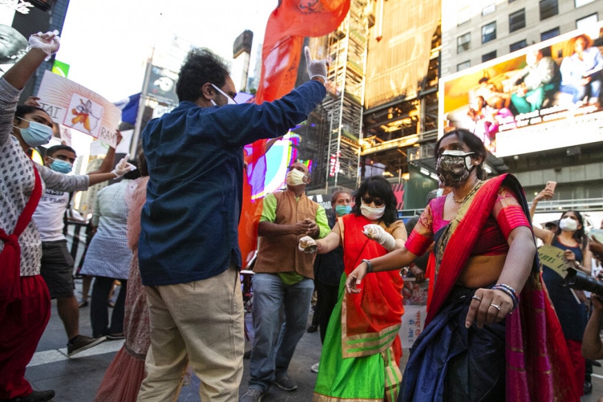 Ram Temple Billboard Shines at New York's Iconic Times Square - News18