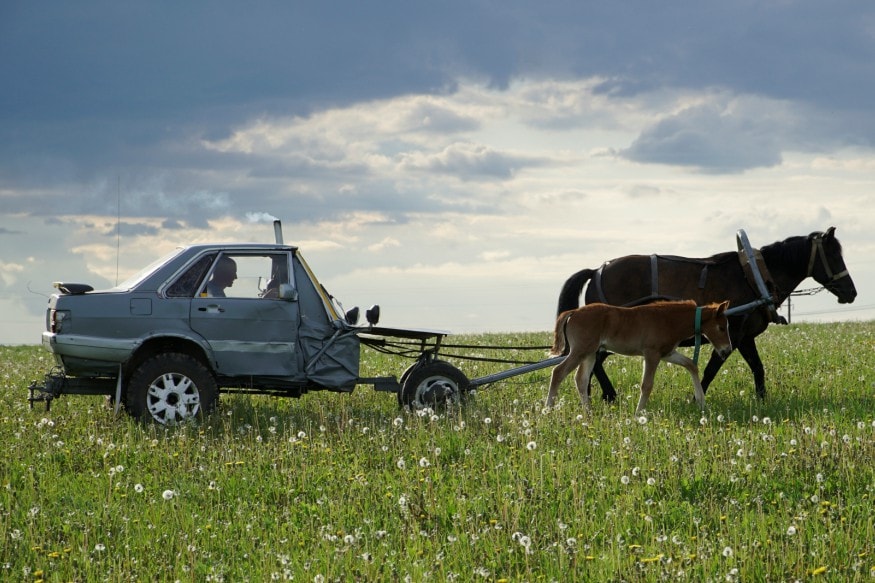 A Shepherd in Belarus Converts Audi Car Into Horse-Drawn Cart; See Pics ...