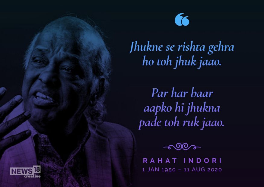 RIP Rahat Indori: Top Soul-Stirring Shayaris By the Famous Urdu Poet ...