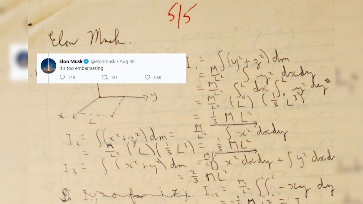 Elon Musk's 'Embarrassing' Physics Homework Goes Viral. Twitter Asks ...