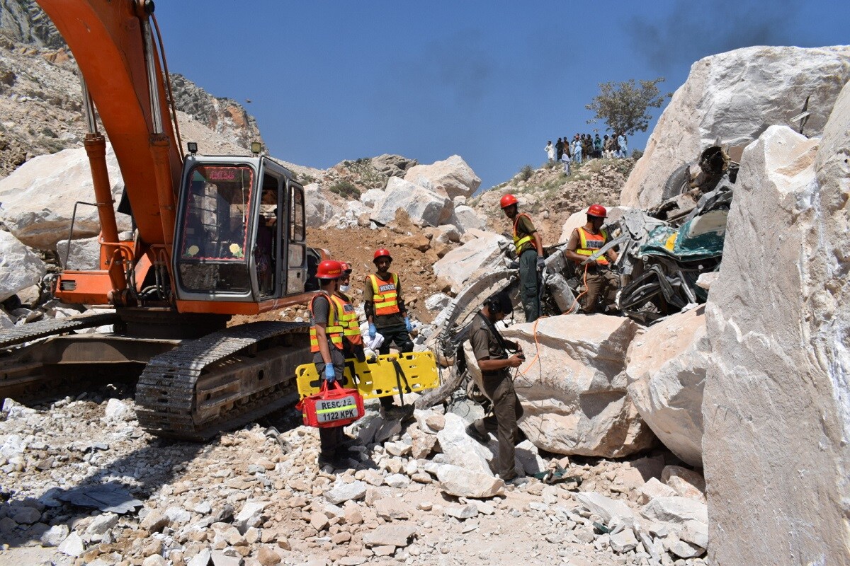 22 Killed, Dozens Battling for Life as Marble Mines Collapse in Pakistan