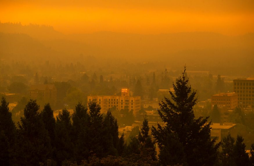 In Pictures Massive Fire And Thick Smoke Turns Skies Orange In California