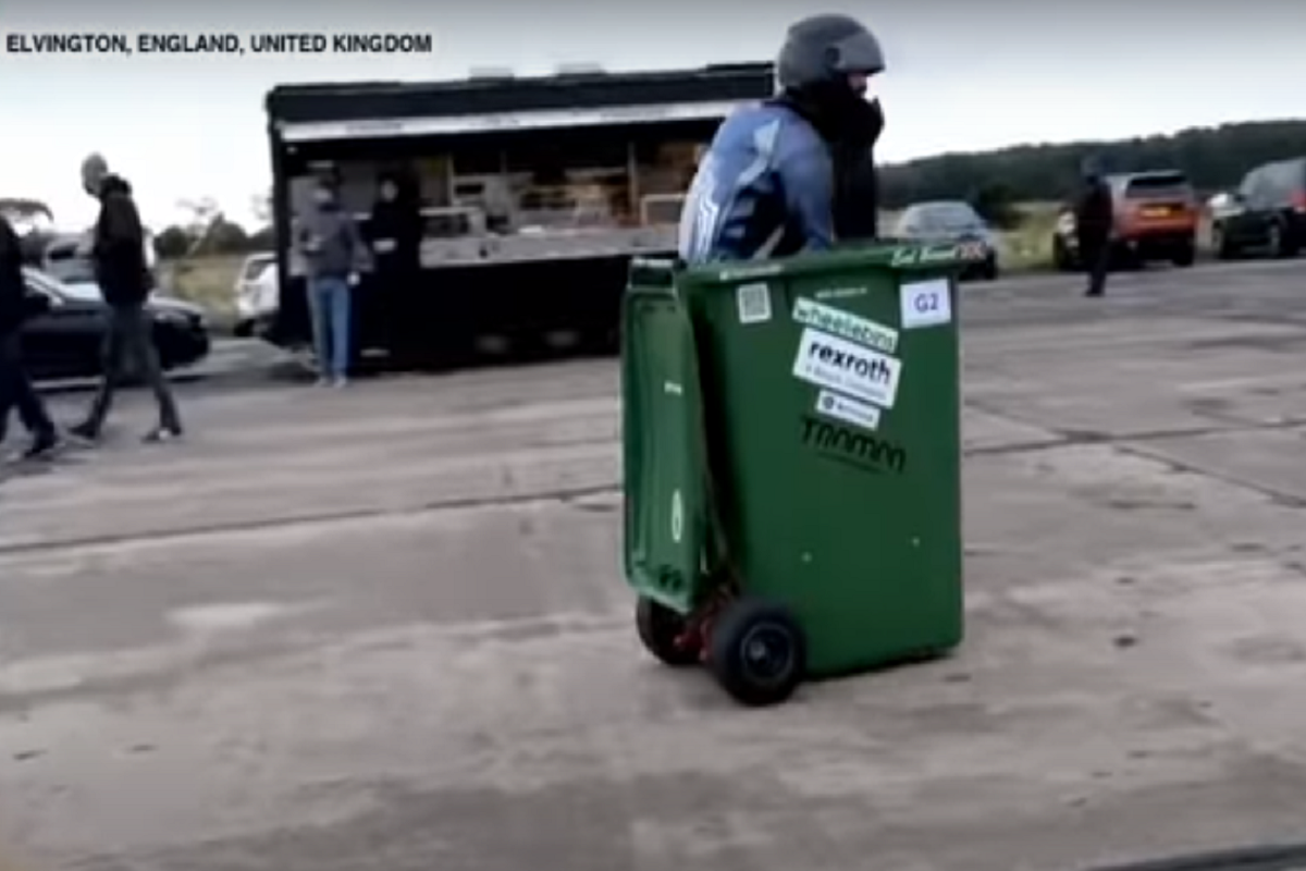 Man Creates Guinness World Record By Driving Fastest Garbage Bin Motor ...