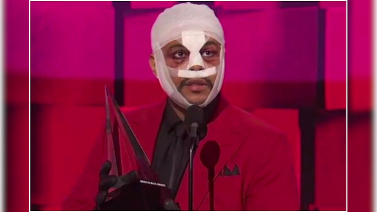 The Weeknd Picks Up American Music Award Win with Bandaged Face - News18