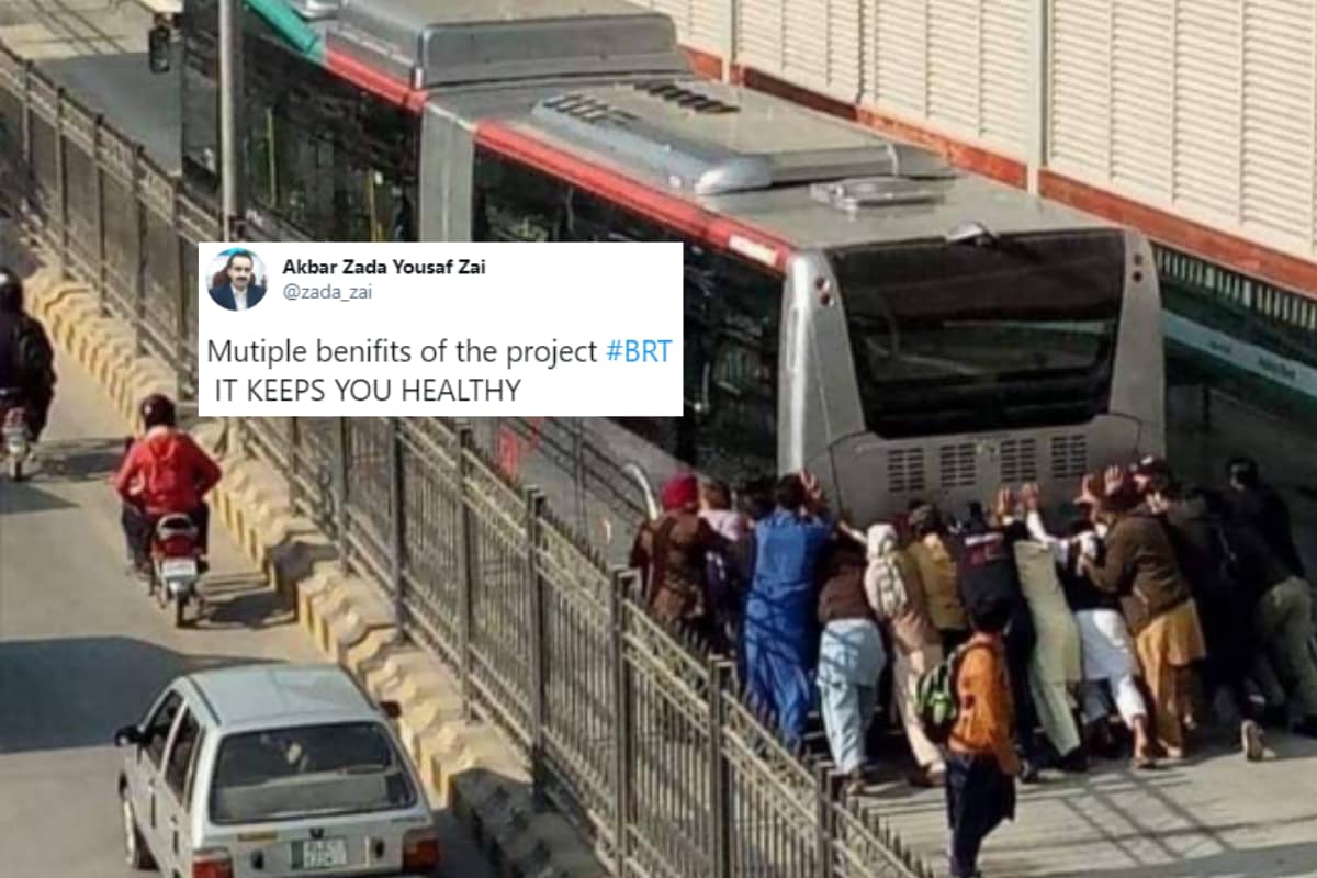 'Keeps You Healthy': Passengers Pushing BRT Bus in Peshawar Opens ...