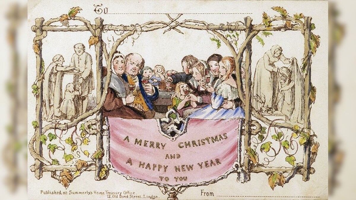 First Commercially Printed Christmas Card from 1843 up for Sale ...