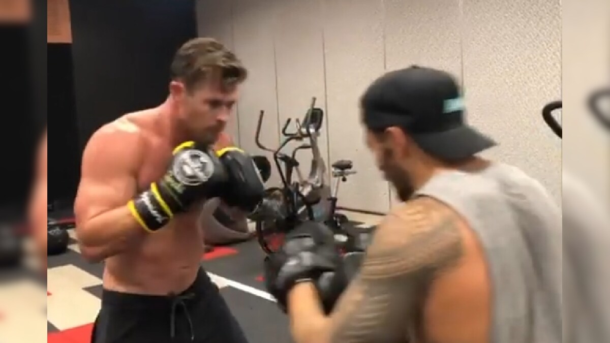 Chris Hemsworth Flaunts His Ripped Physique in Boxing Workout Video ...