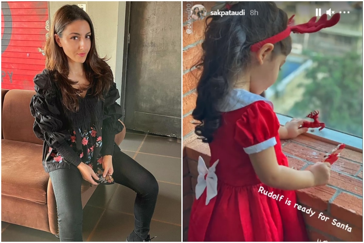 Soha Ali Khan's Daughter Inaaya is Ready for Christmas Dressed as Rudolph