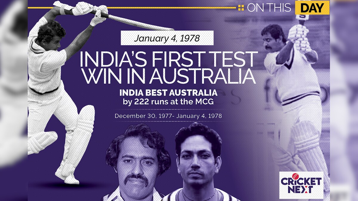 On This Day, January 4 1978: India's First Test Win in Australia - News18