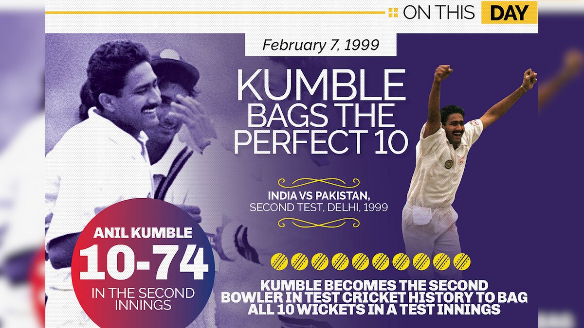 On This Day - February 7, 1999: WATCH Kumble Bag The Perfect 10 Against ...