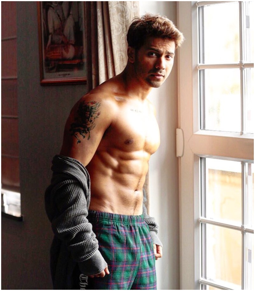 Varun Dhawan Says 'Never Back Down' with Yet Another Shirtless Pic ...