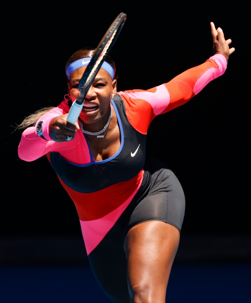 Serena Williams Stuns In One Legged Catsuit At Australian Open In