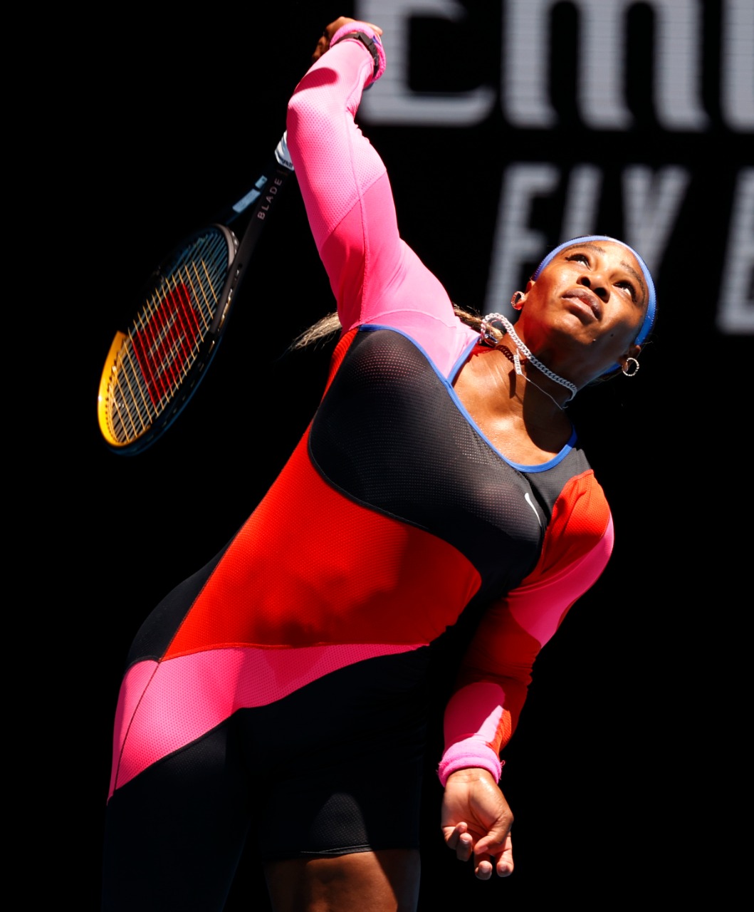 Serena Williams Stuns In One Legged Catsuit At Australian Open In Pics