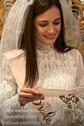 Dia Mirza Glows at Her Bridal Shower, See Pics | Movies News - News18