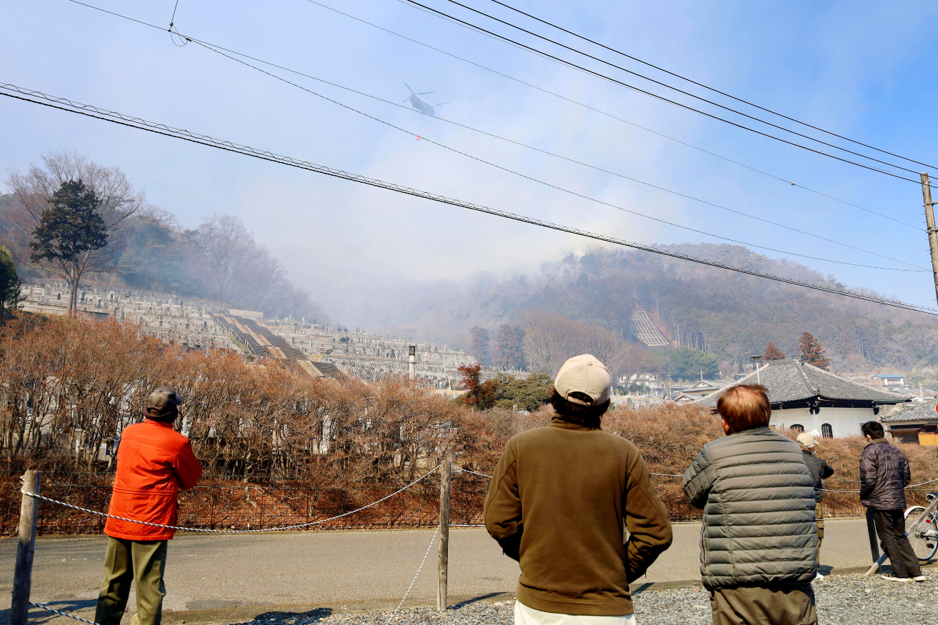 Helicopters, Firefighters Battle Two Forest Fires in Japan; See Pics ...