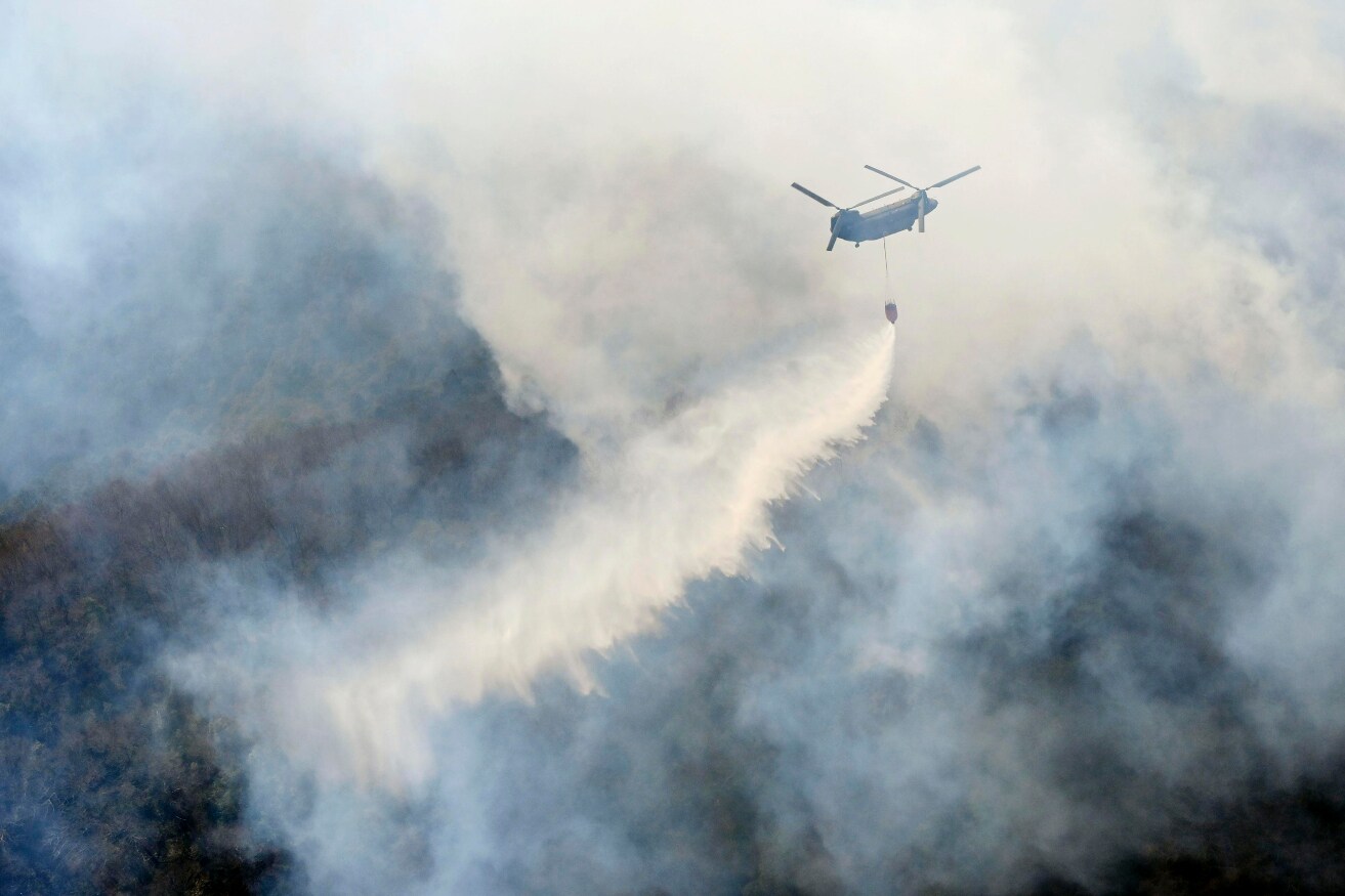 Helicopters, Firefighters Battle Two Forest Fires in Japan; See Pics ...