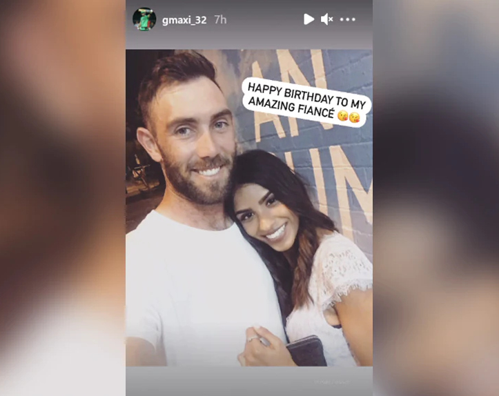 Glenn Maxwell Posts Heartfelt Birthday Message for ‘Amazing’ Fiancée ...