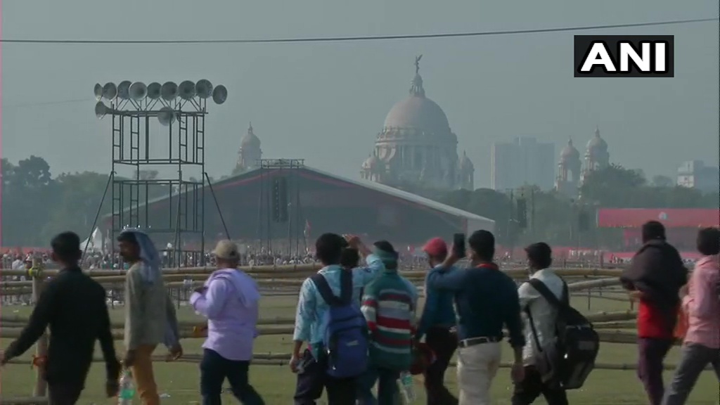 Stage Set for PM Modi's Mega Rally at Kolkata's Brigade Parade Ground ...