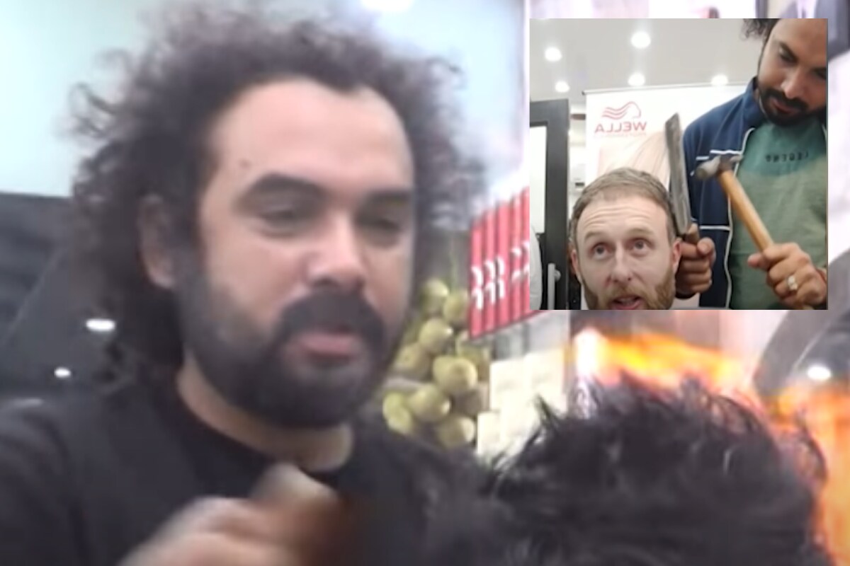 Lahore Barber Using Butcher's Knife, Hammer to Style Hair Has Set the ...