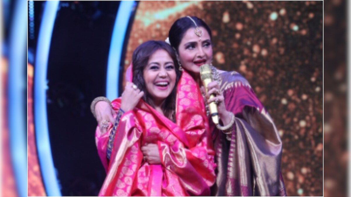 Rekha Gifts Neha Kakkar Kanjivaram Saree as Wedding Gift - News18