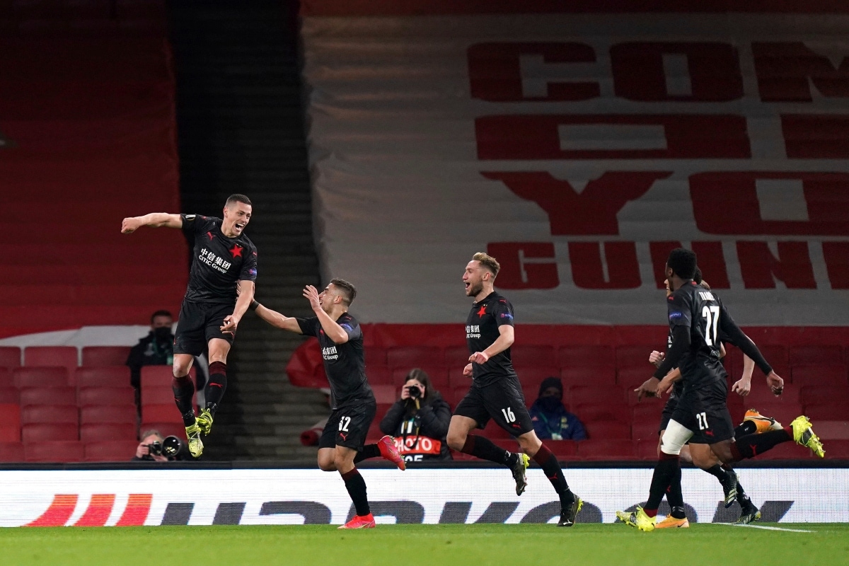 Europa League: Slavia Prague Earn Last-gasp Draw at Arsenal in First Leg