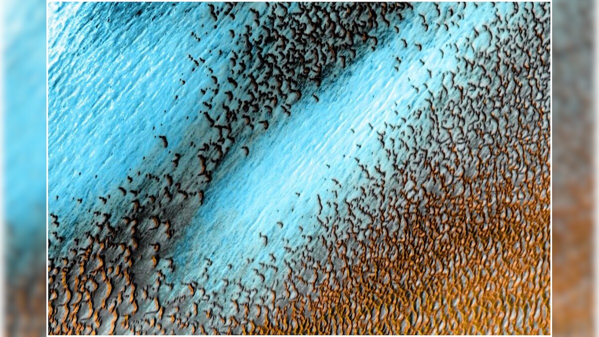 NASA Shares Stunning Images of Electric Blue Dunes on Mars - News18