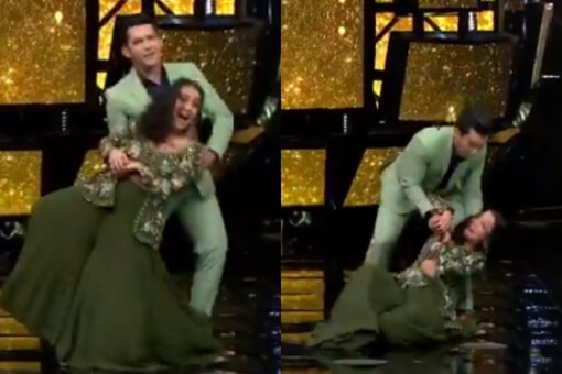 Indian Idol 12 When Neha Kakkar Fell On Stage While Dancing With