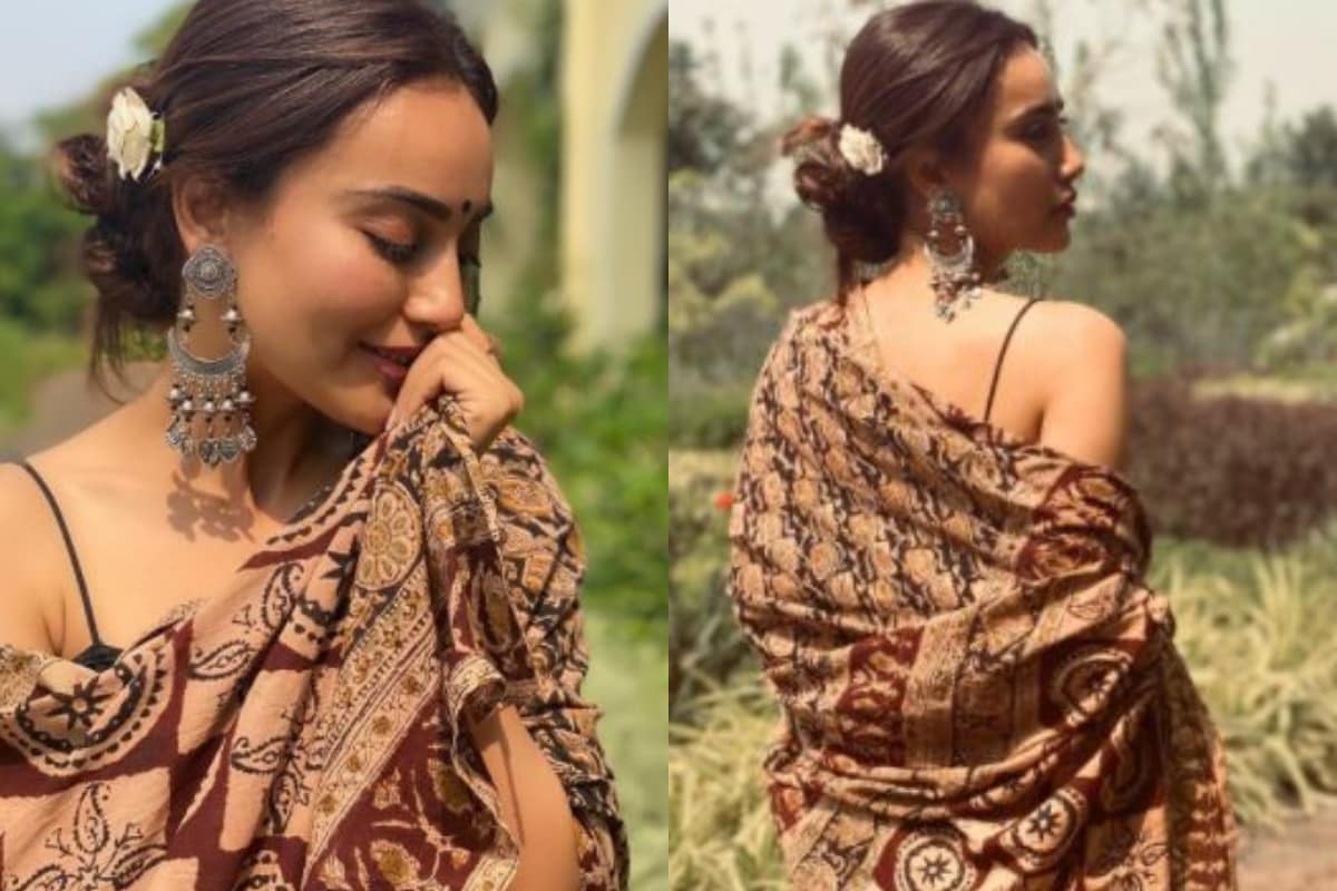 In Pics: Surbhi Jyoti Pulls Off a Saree Look with Sheer Elegance - News18