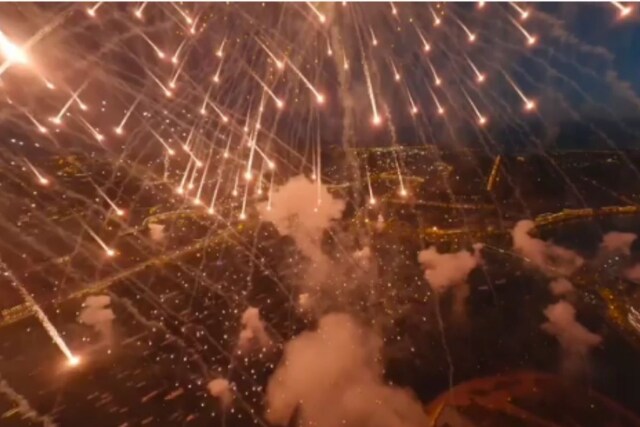 Watch: Drone Captures Firework Display on Russia’s Annual Victory Day ...