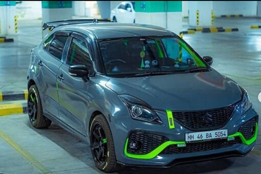This Modified Maruti Suzuki Baleno With Lime and Green Paint is All ...