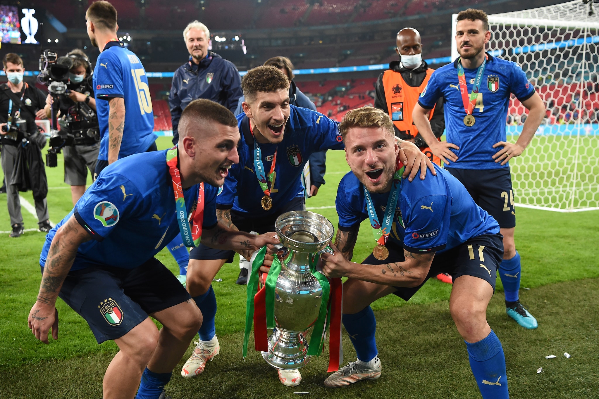 IN PICS: Italy Players Celebrate UEFA Euro 2020 Triumph in Style - News18