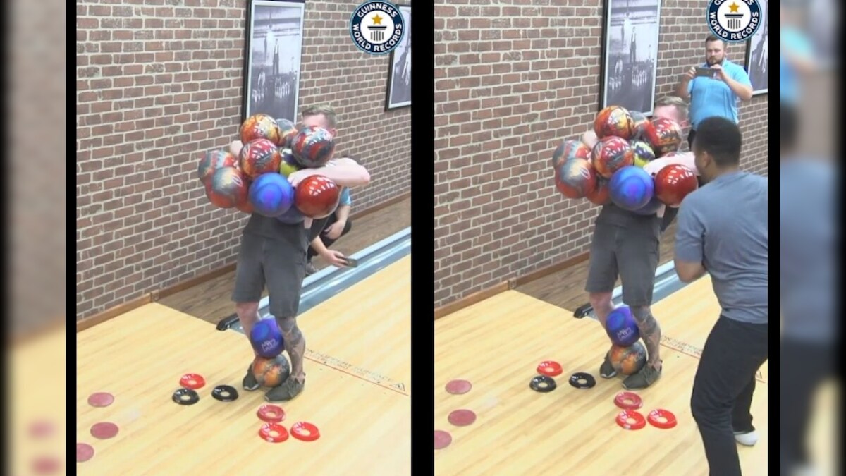 Man Sets World Record for Holding 16 Bowling Balls Together at Once ...