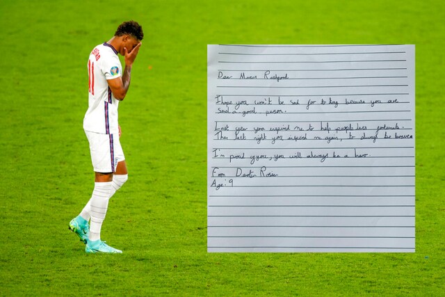A Hero! Marcus Rashford Receives Emotional Letter of Support from 9 ...