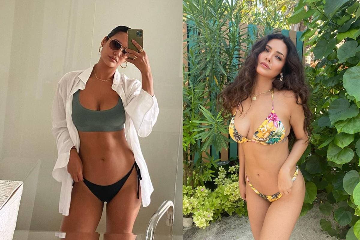 Esha Gupta Shares Mirror Selfie In Mismatched Bikini See The Divas